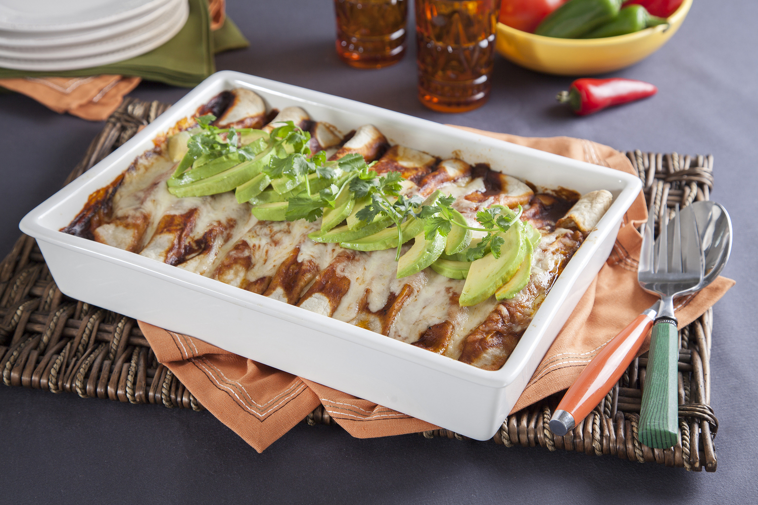 Chicken Enchiladas with Red Chile Gravy