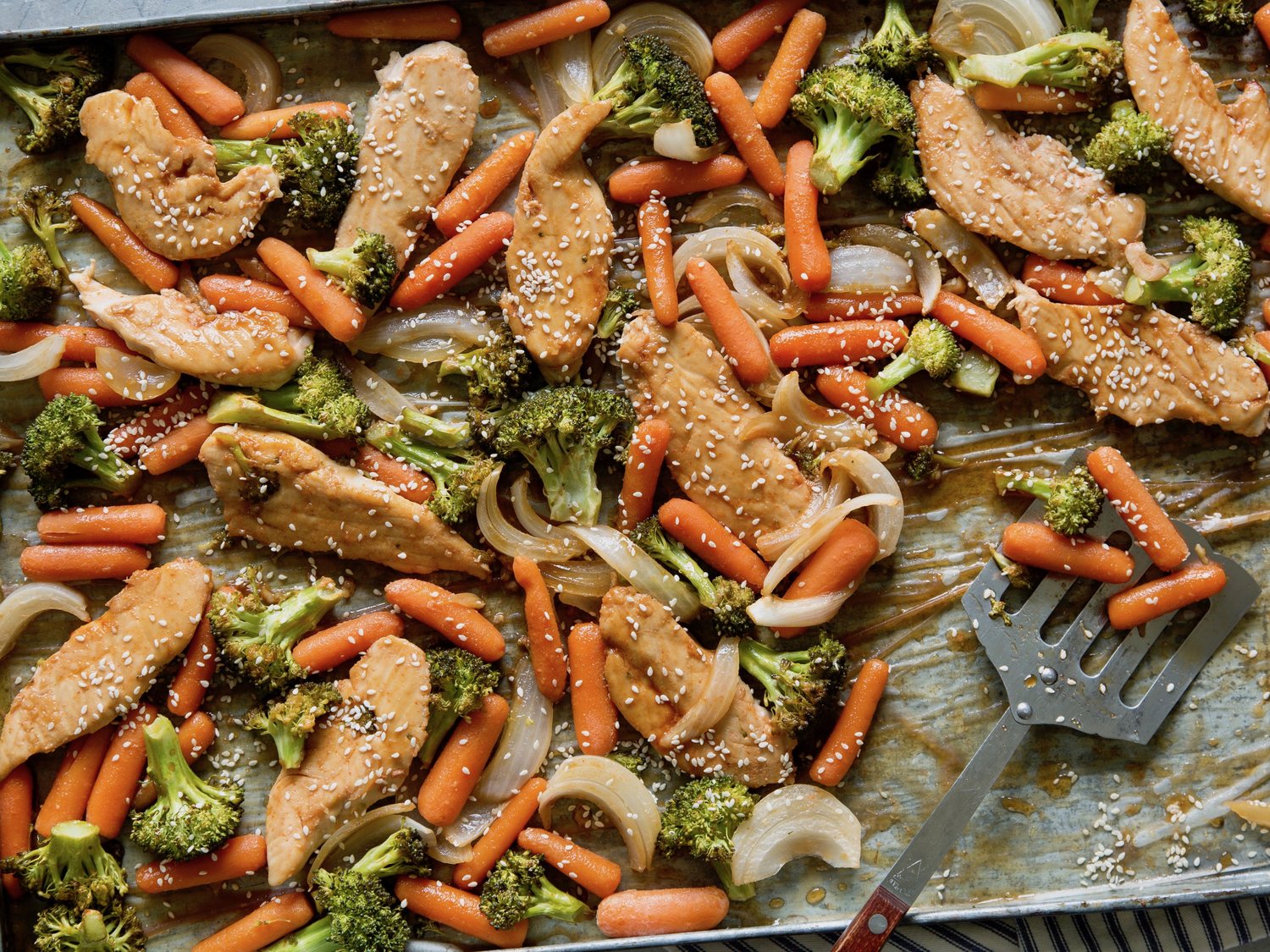 Sheet Pan Sticky Chicken and Vegetables