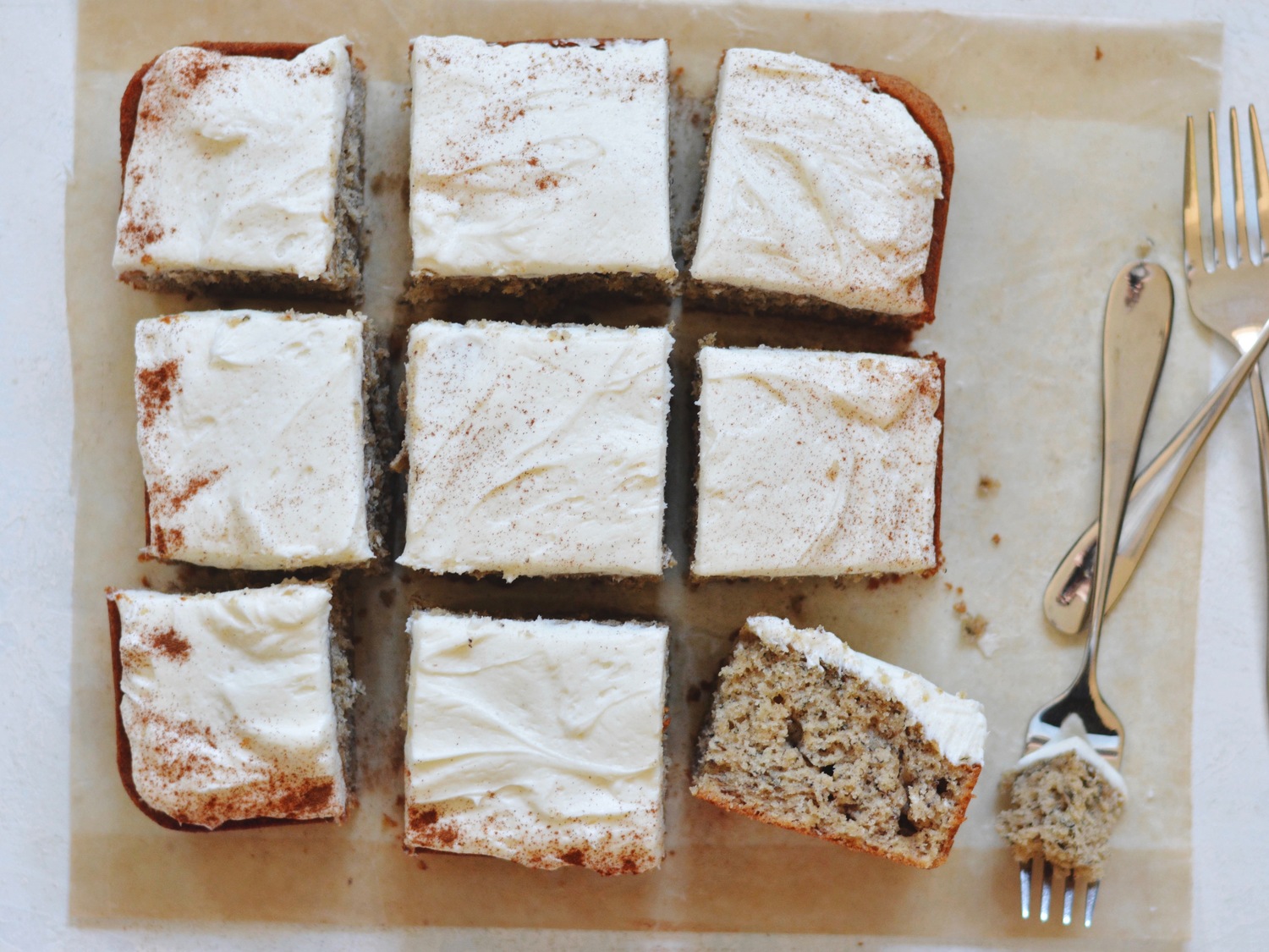 Banana Cake with Cinnamon-Cream Cheese Frosting