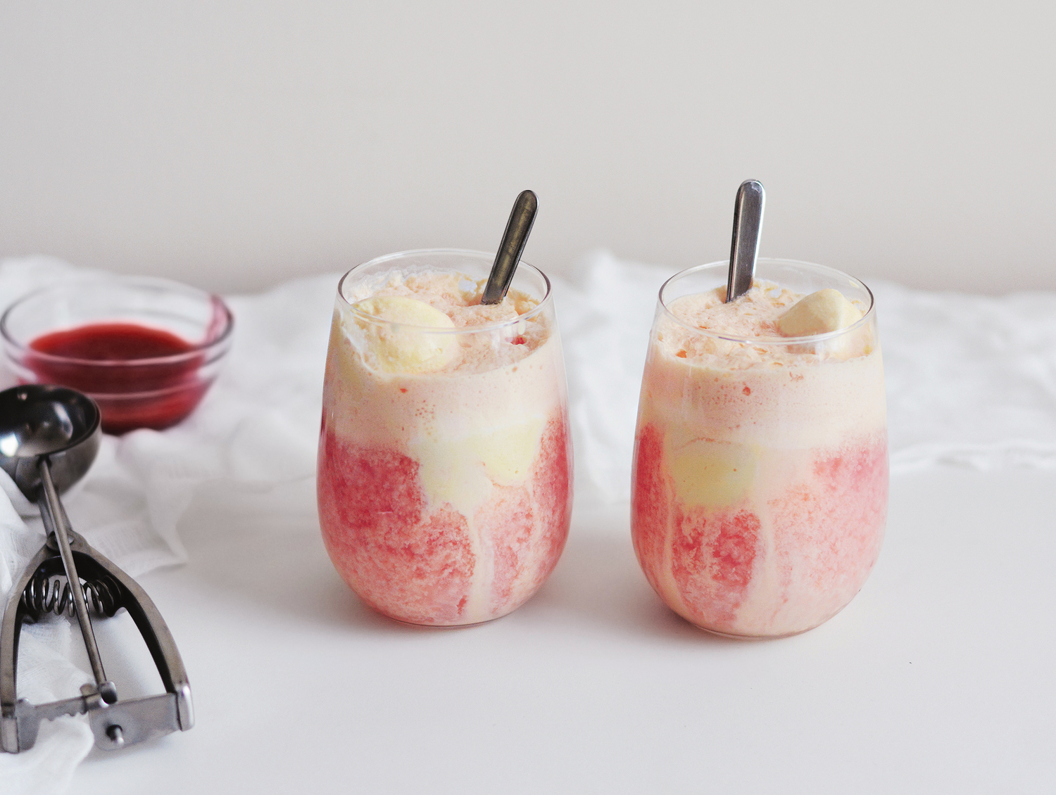 Raspberry Cream Floats