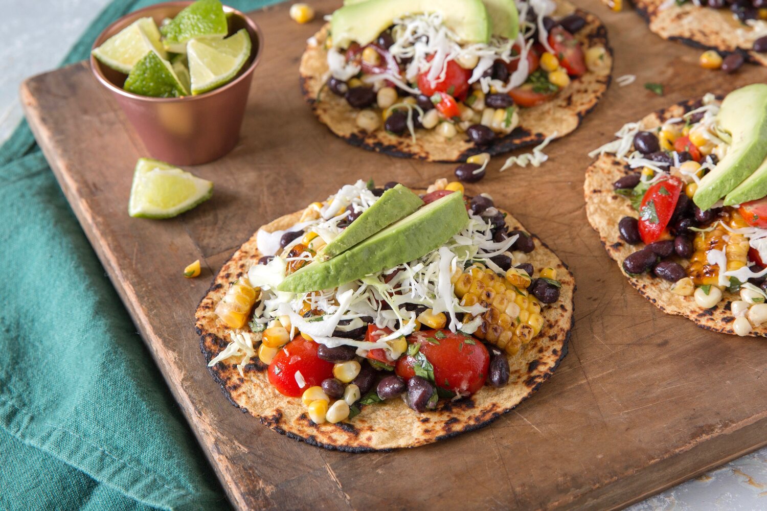 Black Bean and Corn Tostadas