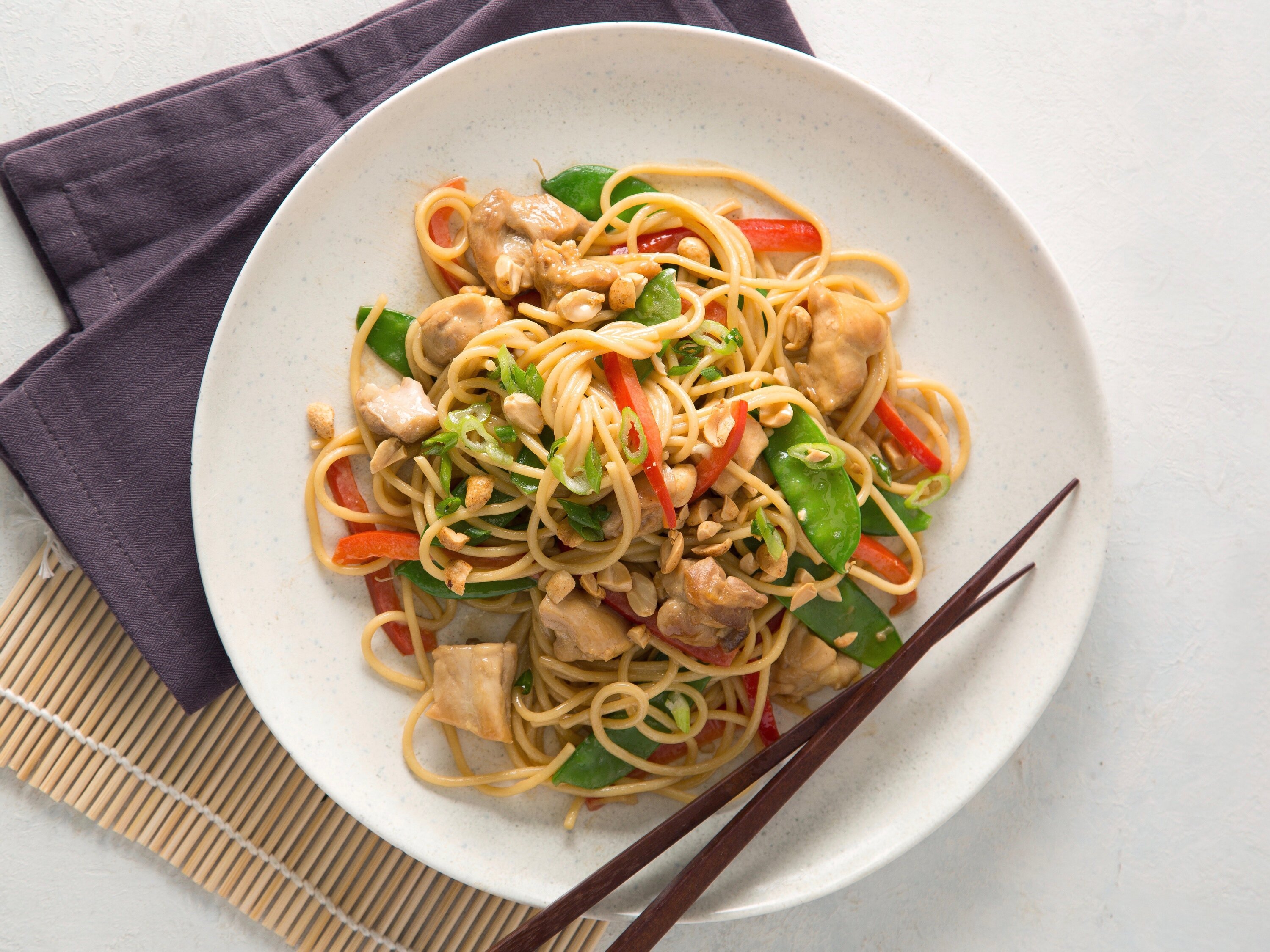 Chicken and Peanutty Noodles